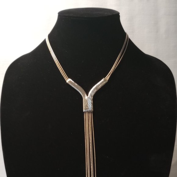 Unsigned | Jewelry | Lovely Yellow Goldtone Necklace Snake Chain ...